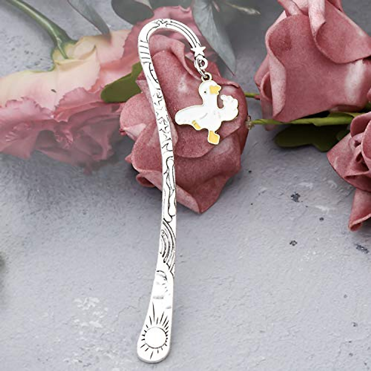 WSNANG Cute Duck Jewelry Duck Bookmark Book Lovers Gift Animal Bookmark Gift for Duck Lovers (Duck Bookmark)