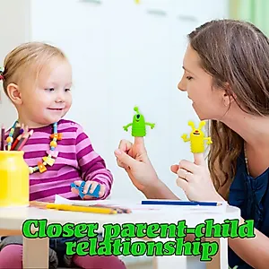 20 Pcs Finger Puppets Toys,Funny Colorful Monster Stretchy Finger Puppets,Soft Rubber Finger Doll Toys for Children's Party Favors