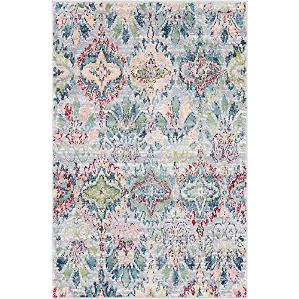 Rugs.com Charleston Collection Rug – 4' x 6' Multi Low-Pile Rug Perfect for Living Rooms, Large Dining Rooms, Open Floorplans