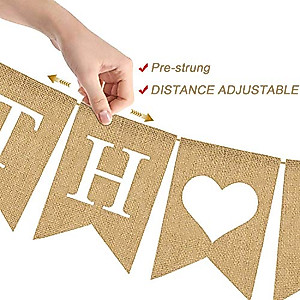 Rainlemon Jute Burlap Sprinkled with Love Banner Gender Neutral Baby Shower Sprinkle Decoration Supply