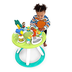 Bright Starts Around We Go 2-in-1 Walk-Around Baby Activity Center & Table, Tropic Cool, Ages 6 Months+