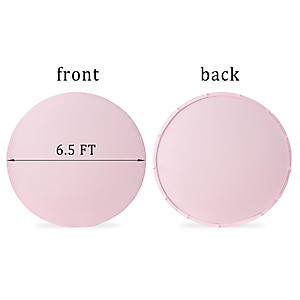 6.5FT Baby Pink Round Backdrop Covers Arch Circle Background Covers for Birthday Party Baby Shower Wedding Background, Suitable for 6ft/6.5ft Circle Stand