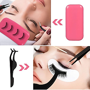 VEIDIA Eyelash Extension Supplies, including Lash Extension Tweezers, Disposable Mascara Brush Wand, Cotton Swabs, Glue Ring Holder, Eyelash Tape, Silicone Eyelash Pad - 458Pcs Eyelash Extension Kit