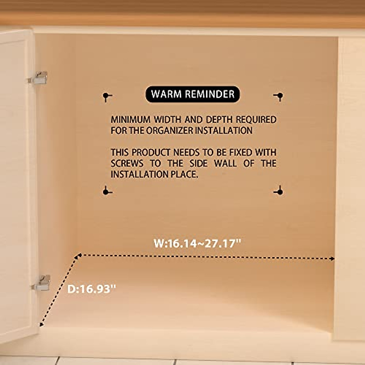 WEJIPP Expendable Pull Out Cabinet Organizer Slide Out Kitchen Cabinet Storage Shelves Heavy Duty Stainless Steel Shelf Holder for Under Sink Pantry Closet Under Cabinet, 2 Packs