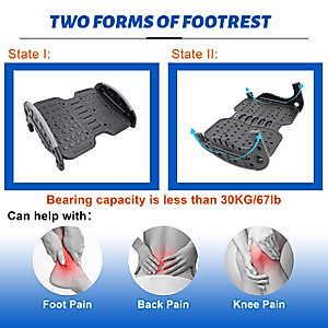Under Desk Foot Rest ,Rocker Footrest Office Led Rest with Relieve Fatigue,Foot Stool with Massage Texture