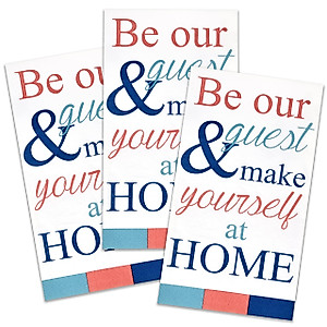 Gift Boutique 100 Friends & Family Guest, Disposable Paper Pack Be Our Guest & Make Yourself at Home Dinner Hand Napkin for Bathroom Wedding Holiday Birthday Baby Bridal Shower Decorative Towel