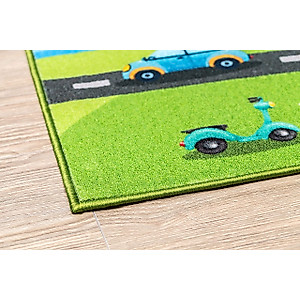 Furnish my Place 764 Transportation Rug | HD Modes of Transportation Children Educational | Classroom | Nursery Room Area Rug | Multicolor (3'3"x6'6")