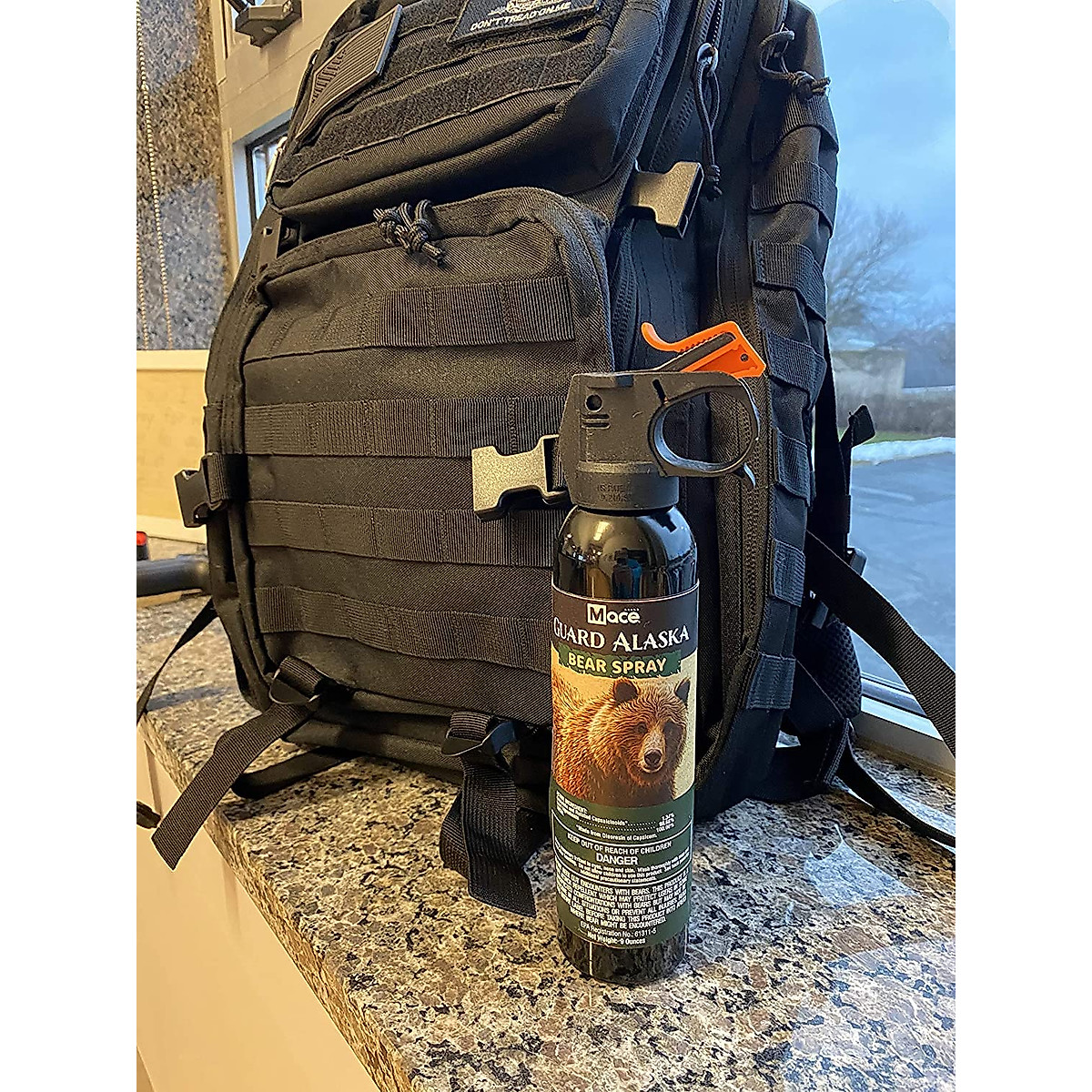 Guard Alaska 9 oz. Bear Spray Repellent with Belt Clip Holster and Pepper Defense 1/2 oz. Pepper Spray - Maximum Strength Formula for Hiking, Camping, Outdoors, Self Defense