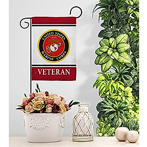 USA Decoration Marine Corps Veteran Garden Flag Armed Forces USMC Semper Fi United State American Military Retire Official House Decoration Banner Small Yard Gift Double-Sided, 13"x 18.5", Made In USA