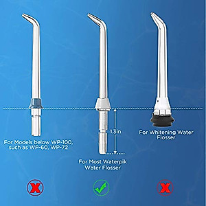 Replacement Tips for Waterpik Water Flosser (6 Classic Jet Tips & Storage Case Bundle)