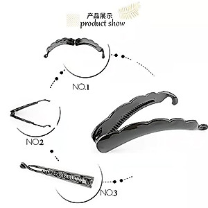 BAIWANLCH 3 Pcs Banana Clips Hair Fish Combs Fish Grip Large Banana Clip Thick Fine Ponytail Holder Hairpin Banana Hair Clips for Women and Girls Hair Accessoeries