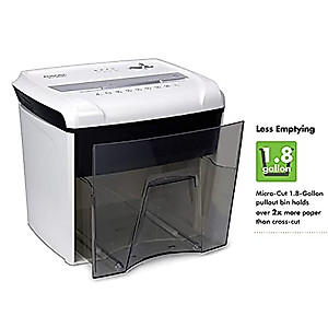 Aurora AU1285MD Compact Desktop-Style High Security 12-Sheet Micro-Cut Paper and CD/Credit Card/Junk Mail Pullout Basket Shredder, White/Black