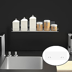 DonLeeving 14 PACK Shower Caddy Adhesive Replacement Stickers Strong Sticker Adhesive Strip Pad Shower for Bathroom Storage Corner Transparent Shelves Wall