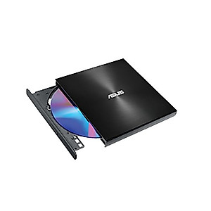 ASUS ZenDrive Black 13mm External 8X DVD/Burner Drive +/-RW with M-Disc Support, Compatible with Both Mac & Windows and Nero BackItUp for Android Devices (USB 2.0 & Type-C Cables Included)