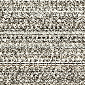 Garland Rug Carnival Stripe 7 ft. x 12 ft. Large Area Rug Random EarthTone