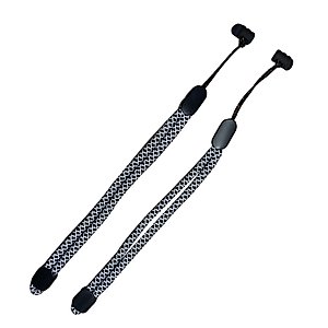 Improved Replacement Reflective Wrist Straps for Oculus Quest 2 Gen Controller, Sturdy Comfy Adjustable Hand Strap for Oculus, Easy Attach Black Resin Stopper for Oculus Controllers