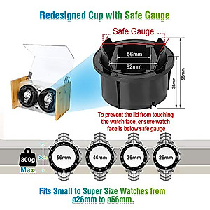 Watch Winder Box for Automatic Watches or Rolex Double Spacious for Any Size, Craftsmanship Bamboo Wood Patent Housing Case, AC or Battery Powered Super Quiet Japanese Motor by Watch Winder Smith ®