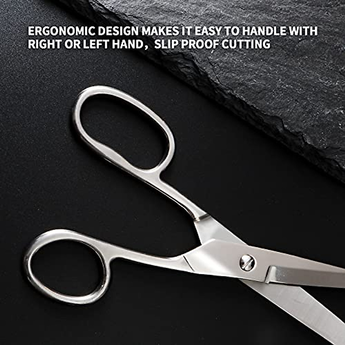 Fabric Scissors, Professional Heavy Duty Craft Tailor Scissors for Fabric Cutting, All Metal Stainless Steel Shears for Sewing Products School Supplies, 7 Inch