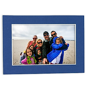 13x19 Mat Bevel Cut for 11.5x17 Photos - Acid Free Bottle Blue Precut Matboard - for Pictures, Photos, Framing - 4-ply Thickness