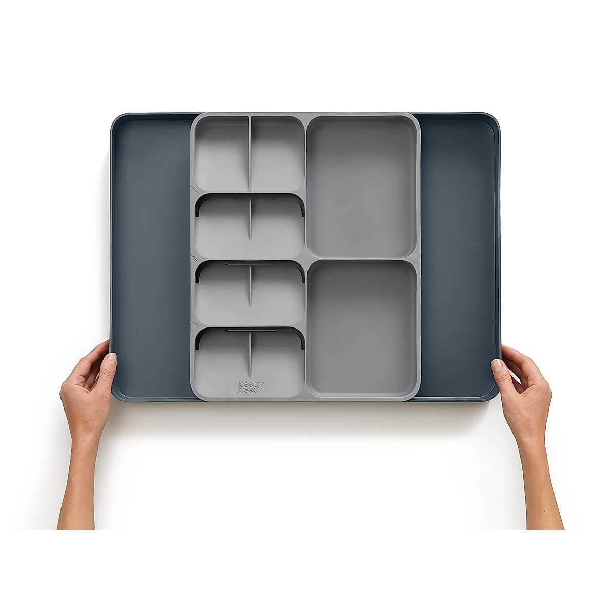 Joseph Joseph DrawerStore Kitchen Drawer Organizer Tray for Cutlery Utensils and Gadgets, Expandable, Gray