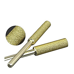 3/4/5/6pcs Diamond Coated Cylindrical Burr 4/4.8/5.5mm Chainsaw Sharpener Stone File Chain Saw Sharpening Carving Grinding Tools (Color : Gold 3pcs Set 3, Size : /)