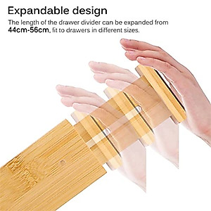 TJLSS 4Pcs Kitchen Home Partition Board Organization Retractable Stretch Adjustable Free Separation Office Drawer Dividers DIY Storage