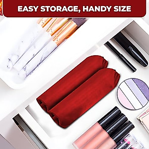 Adult Game Toy Storage Bags - 5 PCs Red 15.7x11.8 Inch Microfiber Drawstring Pouches - Travel Friendly Adjustable Toy Organizer Foldable Ditty Underwear Bag Sunglasses Case