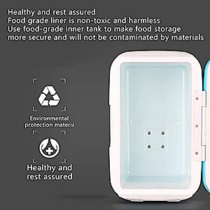 REKIRO Mini Fridge for Bedroom - Car, Office Desk & Dorm Room - Portable 6L Electric Plug in Cooler & Warmer for Food, Drinks, Beauty & Makeup - 12v AC/DC & Exclusive