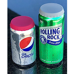 Silicone Soda Can Lids – Can Covers – Can Caps – Can Topper – Can Saver – Can Stopper – Fits standard soda cans (2 Pack, Blue)