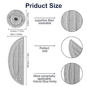 Fixbetter 10 Pcs Microfiber Replacement Mop Cloths for Roborock S8 MaxV Ultra / S8 Max Ultra Robot Vacuum Cleaner, Compatible with VibraRise 3.0, Washable Reusable Mopping Pad Replacement Accessories