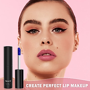 QIUFSSE Peel Off Lip Stain Lip Tint Matte Liquid Lipstick Nude Lip Gloss Long Lasting Waterproof Lip Tint Stain Non-stick Cup Peel Off Lipstick Lip Makeup for Women Girls - 01
