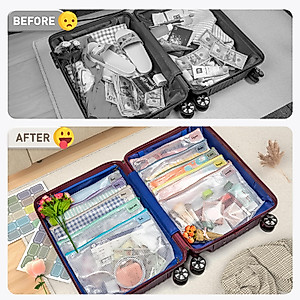 Umriox 20PCS Mesh Zipper Pouch, A4 Size 10 Colors in Plastic Waterproof Zipper Bags, Clear Zipper Pouches for Organization Office Supplies Home Travel Storage