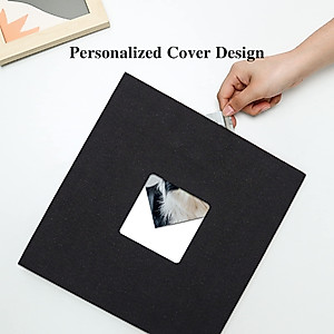 Vienrose Large Photo Album Self Adhesive for 4x6 8x10 Pictures Linen Scrapbook Album DIY 40 Blank Pages with A Metallic Pen