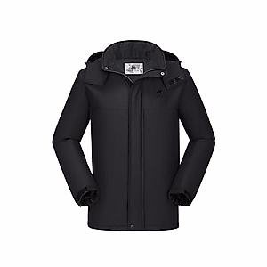 GOLDEN CAMEL Men's Winter Ski Jacket Mountain Snow Coats Waterproof Detachable Hood Windproof Fleece Rain Jackets