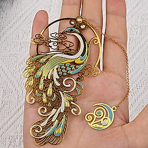 YotoTable Bookmark with Chain 2022 Gift for Women Men Her Him Boy Girl Kid Book Lover (Peacock)