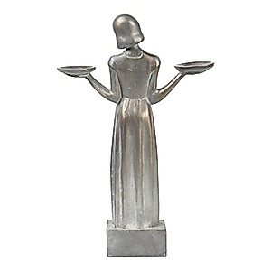 Potina Outdoor Garden Sculpture - Savannah's Bird Girl Statue (Small - 15")