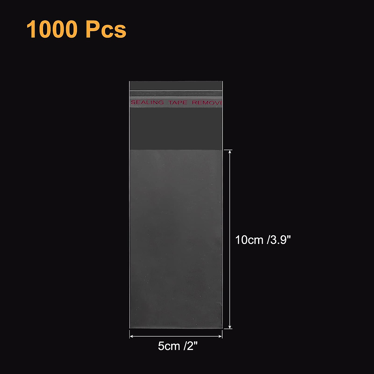 uxcell 1000Pcs Clear Cello Bags, 2" x 4" Plastic Self Sealing OPP Cello Treat Bags Cello Poly Bags for Packing Cookies Candy Jewelry Gifts, Clear