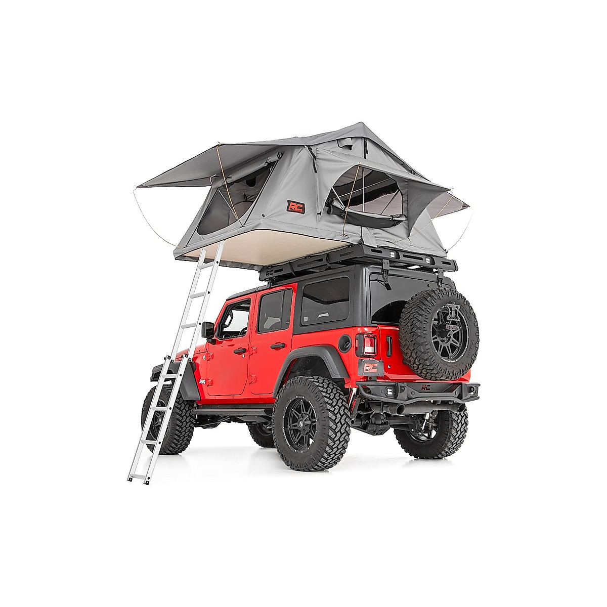 Rough Country Roof Top Tent | Rack Mount | 12V Accessory & LED Light Kit - 99050, 3 Person, Camping & Hiking