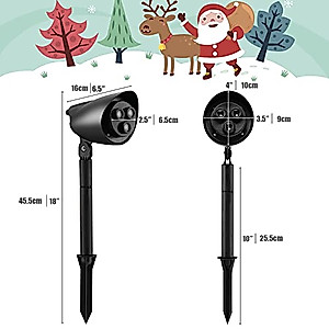 Safstar Christmas Projector Light, Outdoor Waterproof Decorative LED Lighting with Santa and Elk Pattern, Holiday Project Light for Party Xmas Decoration