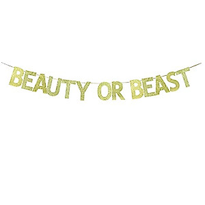 Beauty or Beast Banner, Baby Shower Banner Sign,Funny Gender Reveal Theme Party Sign Decoration.