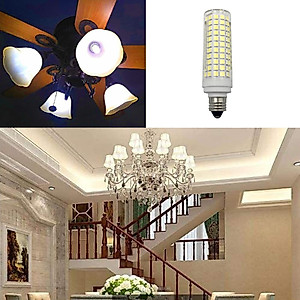 Lxcom Lighting E11 LED Corn Bulb Natural White 4000K 15W Dimmable Ceramic LED Light Bulbs 120W Equivalent 136 LEDs 2835 SMD 1500LM T3/T4 JD E11 Mini Base for Home Lighting, 2 Pack