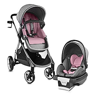 Evenflo Gold, SensorSafe Shyft Smart Modular Travel System with SecureMax Smart Infant Car Seat, Six Different Modes, Syncs with SensorSafe App, 3-Position Recline, Fits Babies 4-35 Pounds, Sapphire