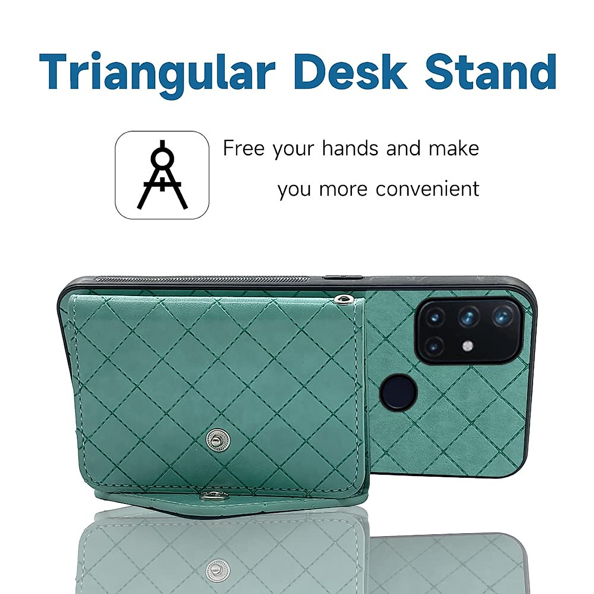 Compatible with OnePlus Nord N10 5G Wallet Case with Crossbody Shoulder Strap and Stand Leather Credit Card Holder Cell Phone Cover for One Plus N 10 G5 1 Plus 10N 1plus One+ 1+ N105G Girls Green