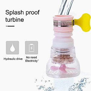 Faucet Filter 360 Degree Rotation Removable Splash-Proof Sturdy Sink Water Tap Nozzle Filter Kitchen Supplies Valentine's Day/Mother's Day/Wedding/Anniversary/Party/Christmas/Birthday Gifts (Green B)