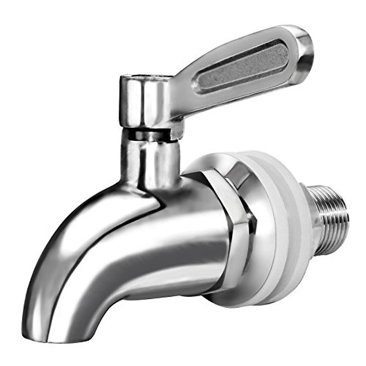 Beverage Dispenser Replacement Spigot with Anti-Clogging Cap, Stainless Steel Polished Finished, Water Dispenser Replacement Faucet, fits Berkey and other Gravity Filter systems as well