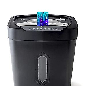 Aurora AU1230XA Anti-Jam 12-Sheet Crosscut Paper and Credit Card Shredder with 5.2-gallon Wastebasket