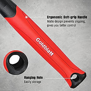 Goldblatt Rubber Mallet 16 oz. Low Recoil Rubber Hammer with Solid Head & Soft-grip Handle, Durable Double-Faced Soft Mallets, Soft Blow Tasks, No Damage for Camping, Woodworking and Flooring | White