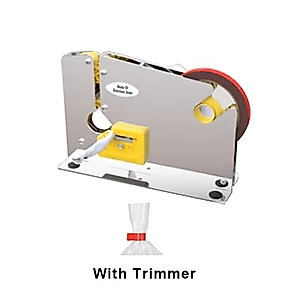 Excell Stainless Steel Tape Bag Sealer ET-606STK EZ-Cut, Tape Sealer with Trimmer and Stabilizer, 0.5" Wide Bag Taper with 3" Core