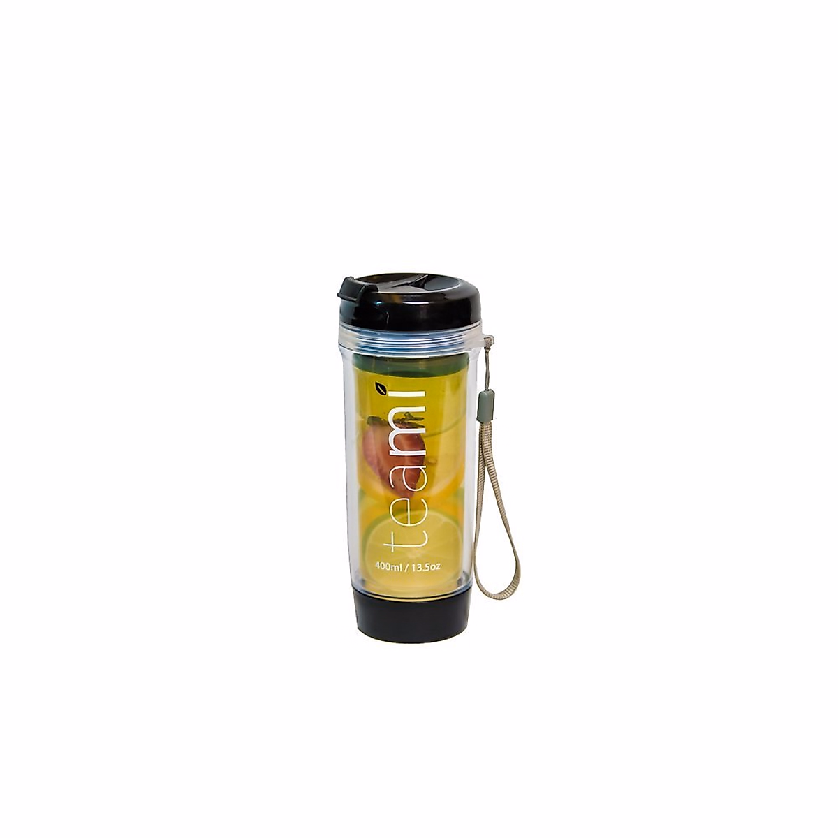 Teami Tea Tumbler Infuser Bottle - Black, 20 Ounce - BPA FREE - Double Walled Mug, Hot or Cold - Our Best Infusion Bottles for Infused Fruit, Smoothies, Tea, even Coffee