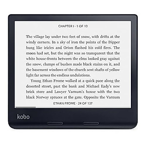 Kobo Sage | eReader | 8” HD Glare Free Touchscreen | Waterproof | Adjustable Brightness and Color Temperature | Blue Light Reduction | Bluetooth | WiFi | 32GB of Storage | Carta E Ink Technology